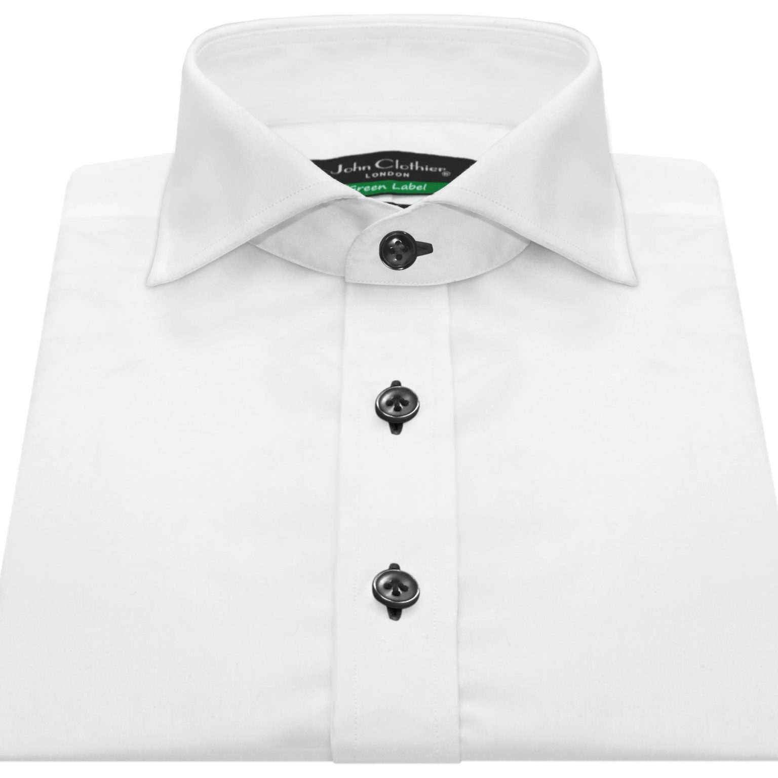 White Tab Collar Shirt John Clothier London