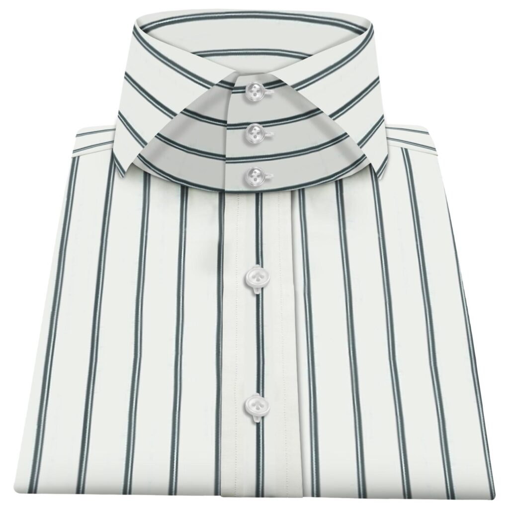 Black Stripes High Cutaway 3 Button Collar- John Clothier London