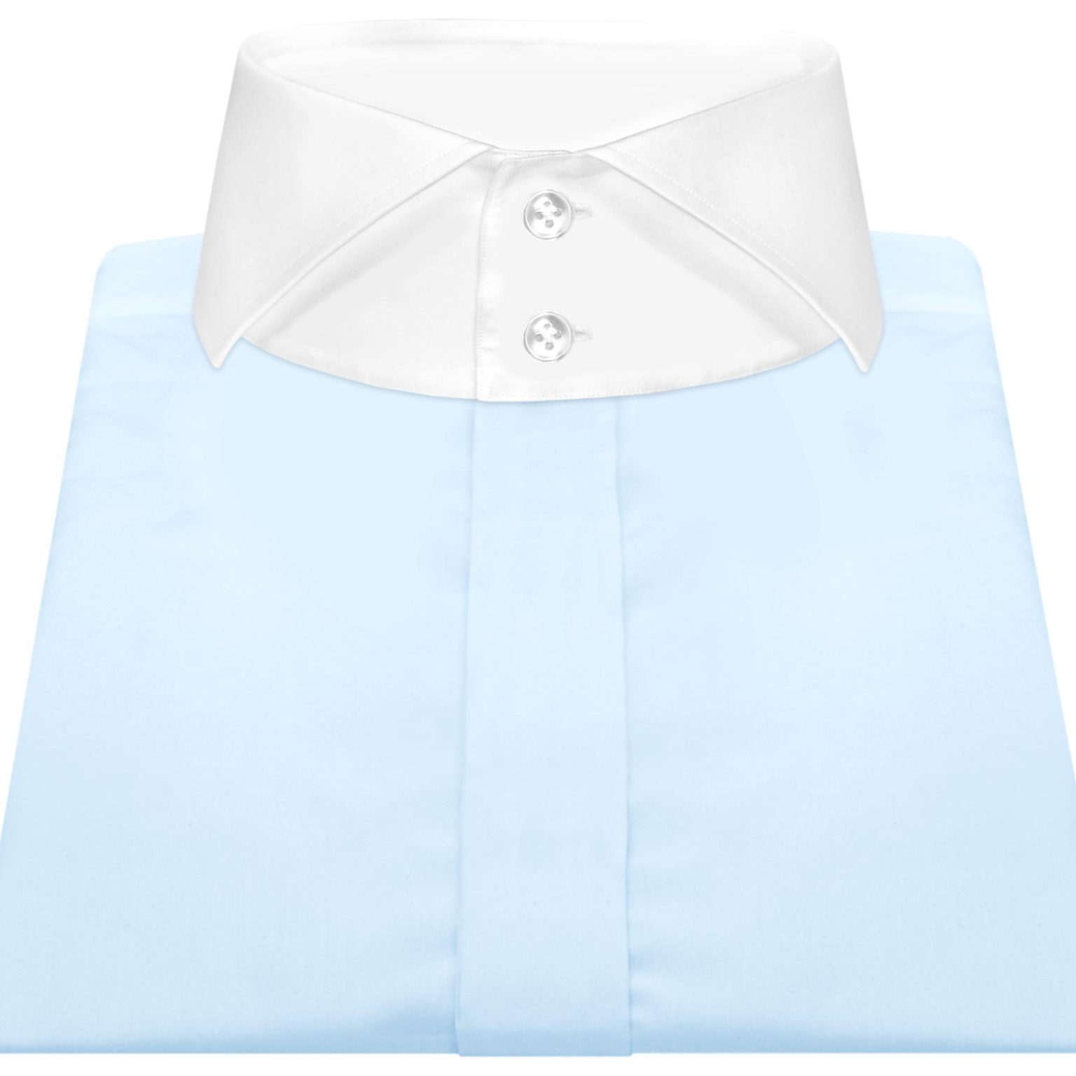 Sky Blue High Cutaway Collar 2 Button Concealed Placket- John Clothier ...