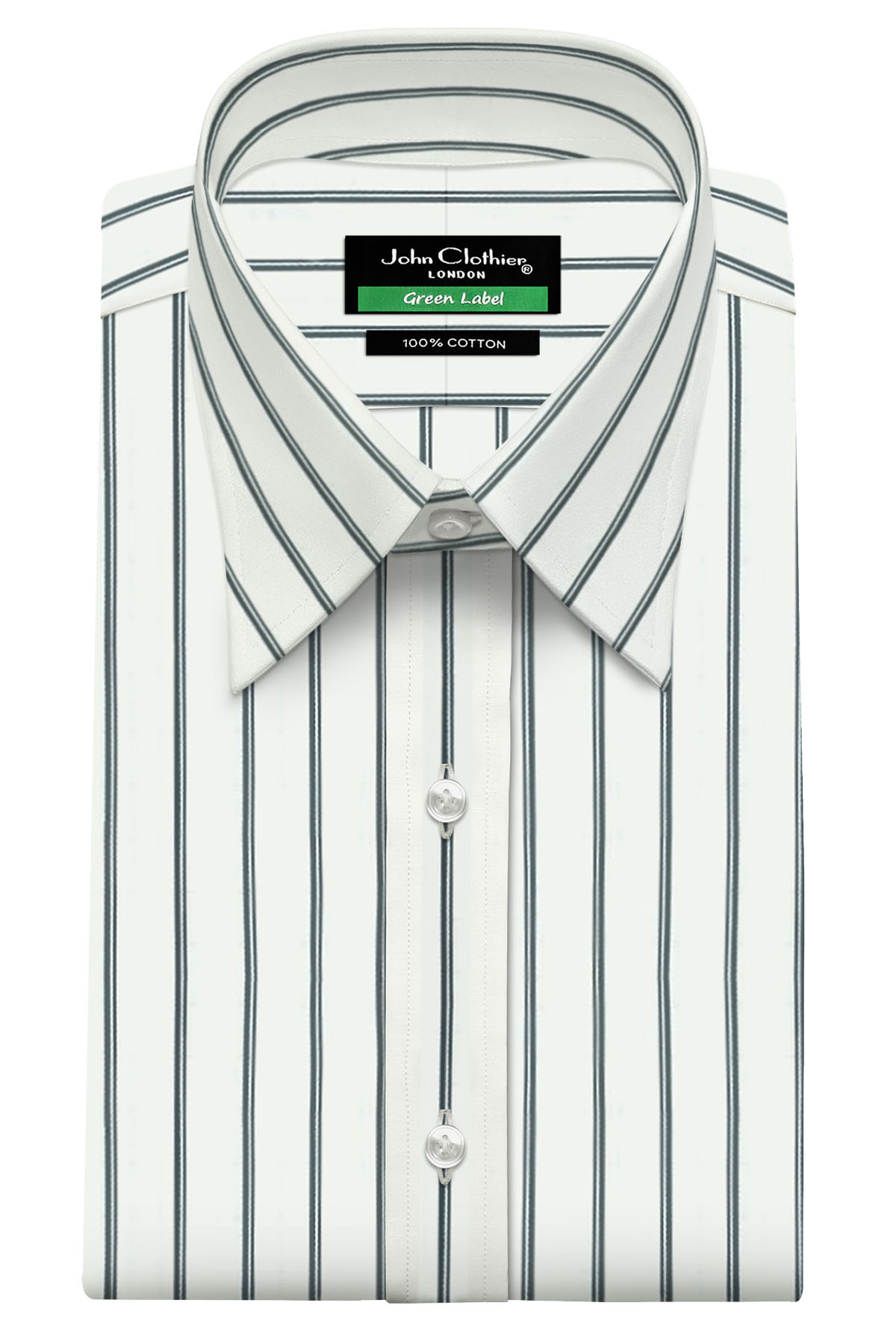 Black Stripes Classic Collar Shirt- John Clothier London